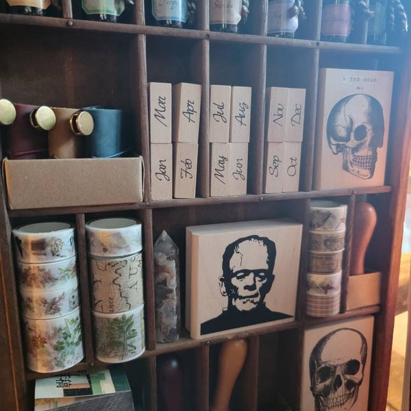 Frankenstein's Monster RUBBER STAMP, Halloween Stamp, Horror Movie ...