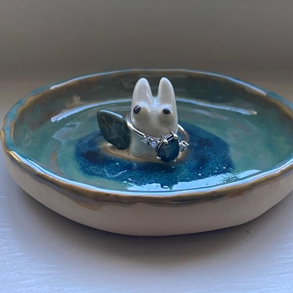 Pre-order Cute Handmade Fire Demon Ceramic Yarn Bowl,pottery Knitting ...