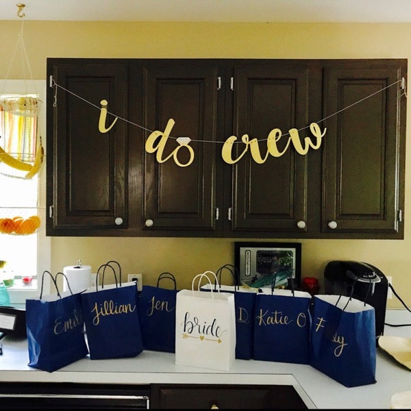 I Do Crew Banner, Bachelorette Party Banner, Bachelorette Decorations ...