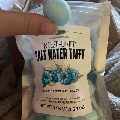 Freeze Dried Blue Raspberry Taffy Crunchy Candy Snacks Salt - Etsy