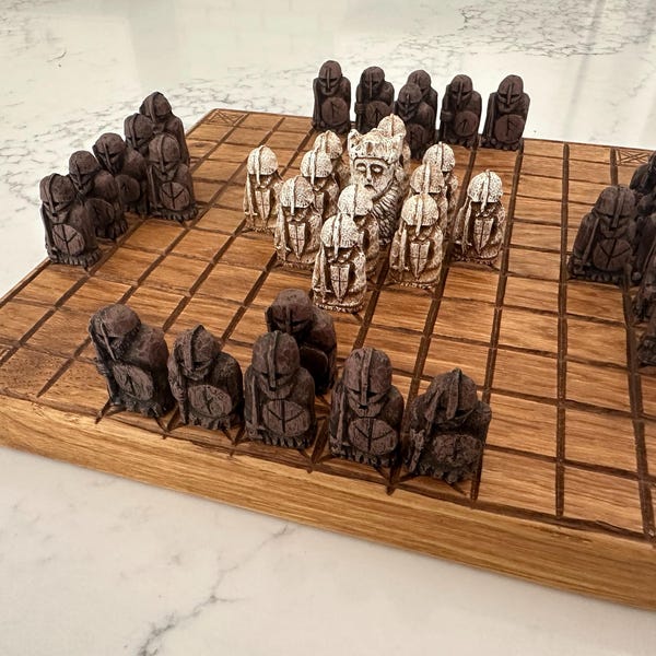 Hnefatafl Board Game. Swedish Falk Art Custom Chess Set Game. Viking ...
