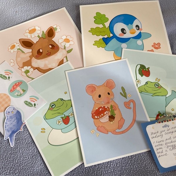 Frog Life Cycle Print, A5 Froggie Print, Cottagecore Frogspawn Tadpole ...