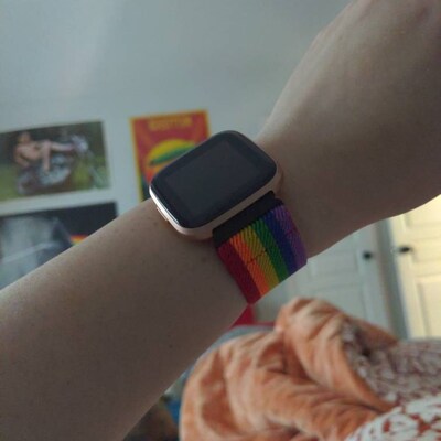 Elastic Fitbit Versa Watch Band Rainbow Pride Versa 1 / 2 - Etsy