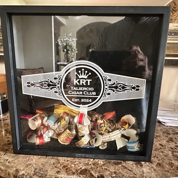 Personalized Cigar Band Shadow Box, Personalized Cigar Bands, Cigar ...