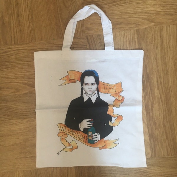 Wednesday Addams/ Addams Family Tv/comic/film Art Tote Bag - Etsy