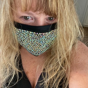 Sale Fashion Bling Face Mask USA Rhinestone Mask Swarovski Crystal Mask ...
