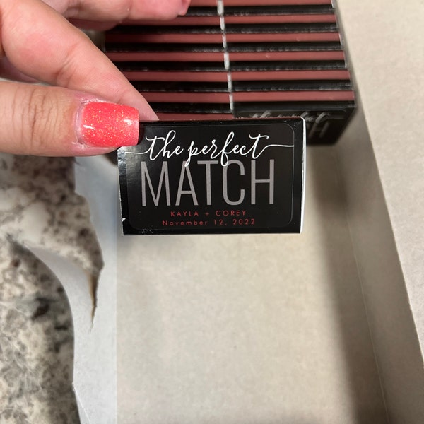 Wedding Favor Matches, "the Perfect Match" Personalized Matches ...