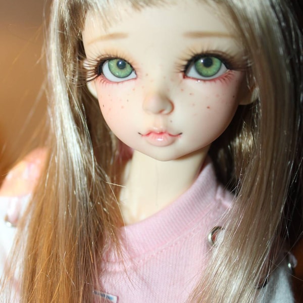 Custom Doll Wig for Minifee 1/4 BJD Dolls-"tan Caps" 6-7" Head Size Bjd ...