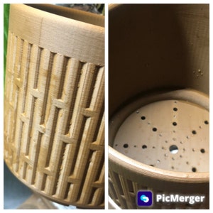 The CHEQUER 4 Small Textured 3D Printed Planter | Etsy