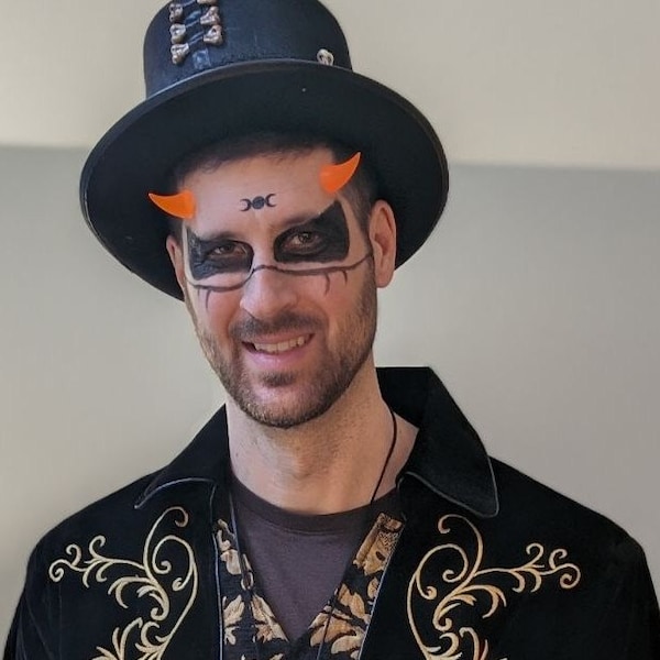 UV Reactive Demon Horns Small Cute Gothic Devil Halloween Spooky ...