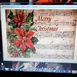 Antique Christmas Music Digital Printable Paper: Vintage Floral 12x12 ...