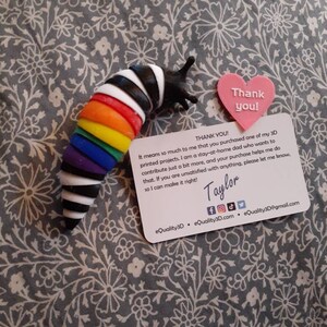 3D Printed Ally Flag Fidget Slug - Etsy