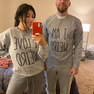 I Am Weird-i Love Weird Matching Couple Couples Hoodie Matching ...