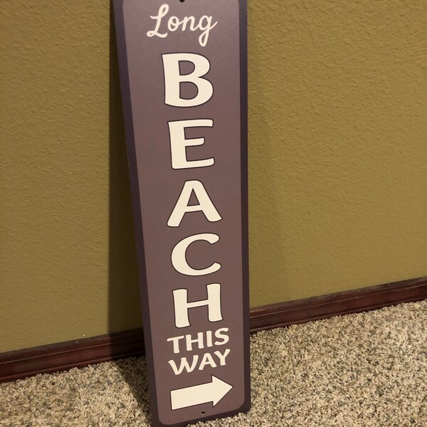Cove Beach Sign, Custom Beach Name, This Way Arrow Sign, Secret Cove ...