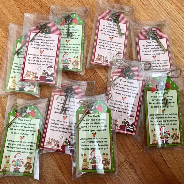 Digital Santas Magic Key Tag -printable Magic Key Tag - Christmas Magic ...