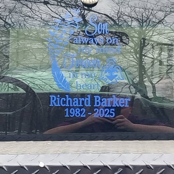 In Loving Memory Decal Personalized - Custom Memorial Decal for Car ...