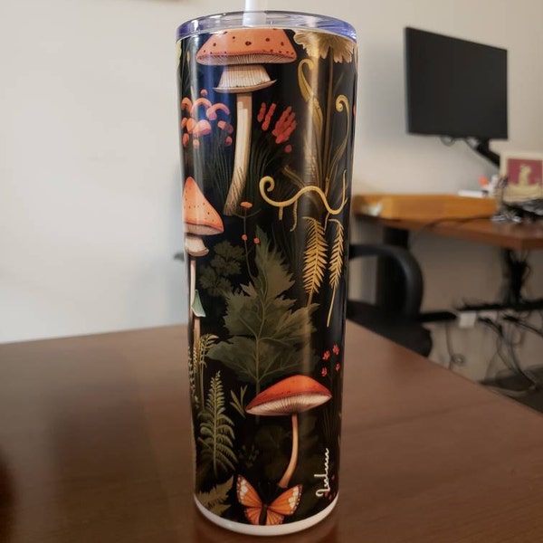 Vintage Cottage Core Mug, Mushroom and Ferns Coffee Cup, Perfect Gift ...