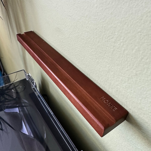 Vinyl Record Shelf - A Display Shelf Made of Solid Wood - A Wall Mount ...