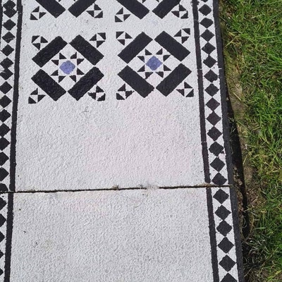 Chelsea Tile Pattern Stencil, Revamp Old Tiles, Slabs and Floors Using ...