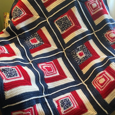 Patriotic Crochet Afghan Digital Pattern - Etsy