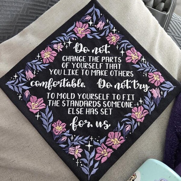 Embroidered Graduation Cap Topper | Lemon Graduation Cap Decoration ...