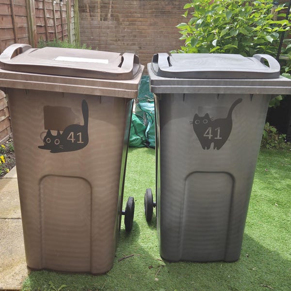 Custom Wheelie Bin Stickers | Original Numbers and Address | Bin House ...
