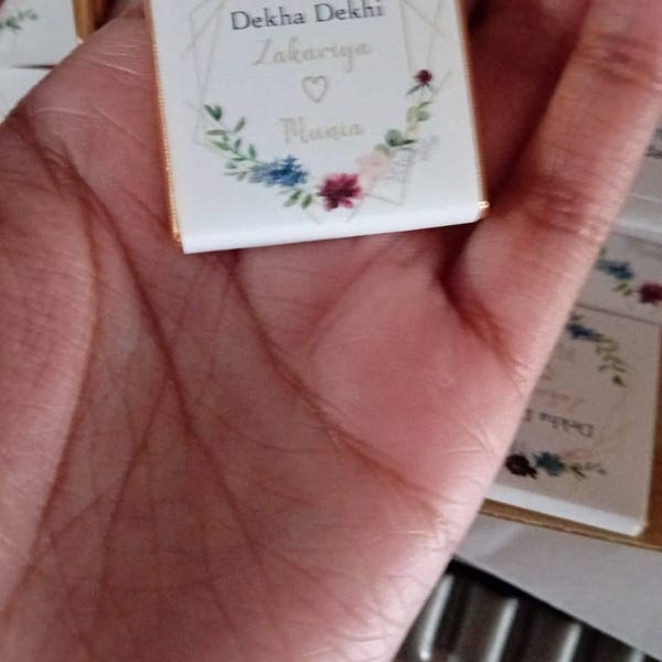 Business Custom Personalised Chocolate Favours Handmade Square Small ...