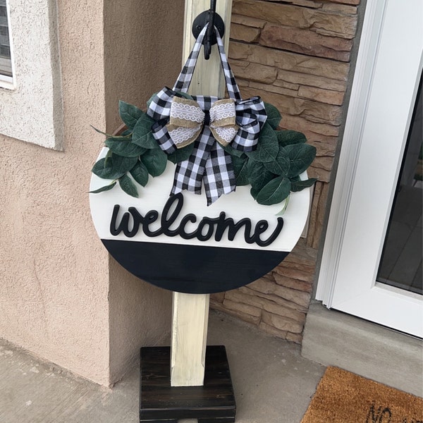 Porch Sign Post Sign Post Door Round Display Post Porch Post Farmhouse ...