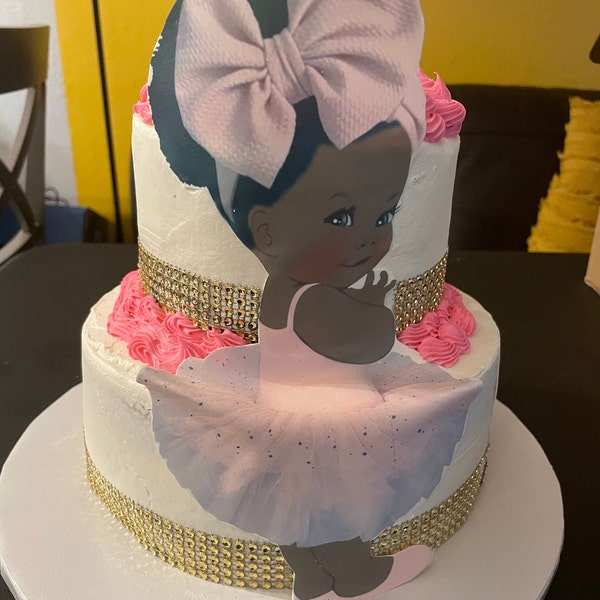 Pink Ballerina Baby Girl Afro Puff | African American Baby | 3 Skin ...