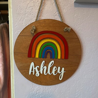Personalized Rainbow Name Sign Rainbow Baby Nursery or Kids Room Decor ...