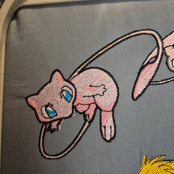 Shiny Mew Embroidery Design - Pokemon Embroidery Design - Cute Machine ...