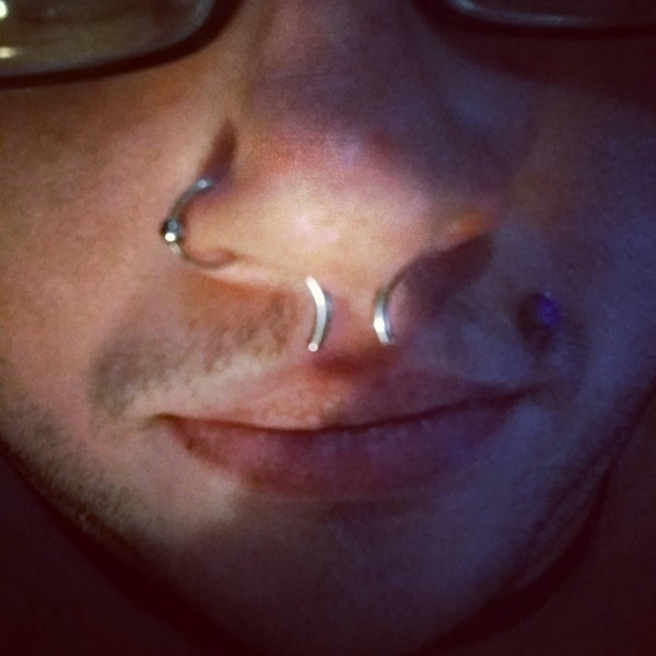 16g 14g 12g 10g Septum Retainer, Stainless Steel, Hide Septum Piercing ...