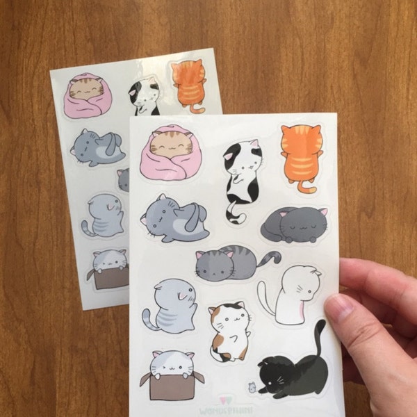 Cat Planner Stickers Cute Cat Stickers for Planner and Journals - Etsy
