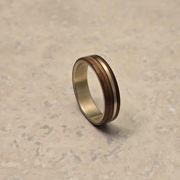 Claro Walnut Bentwood Ring, Wooden Ring - Etsy