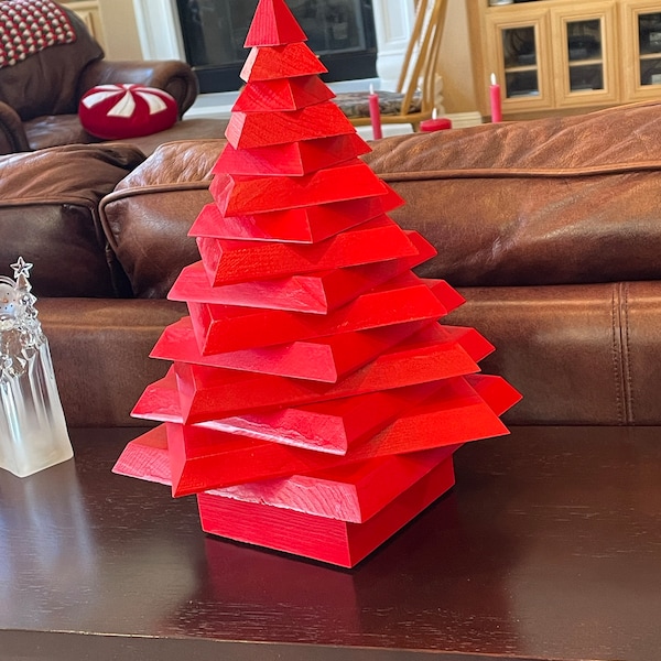 Plans to Make a Wooden Geometric Christmas Tree - Etsy