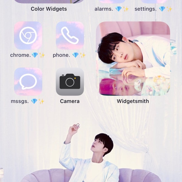 Aesthetic Kawaii Pastel Themed Apple iPhone Ios 14 Icons Pack ...