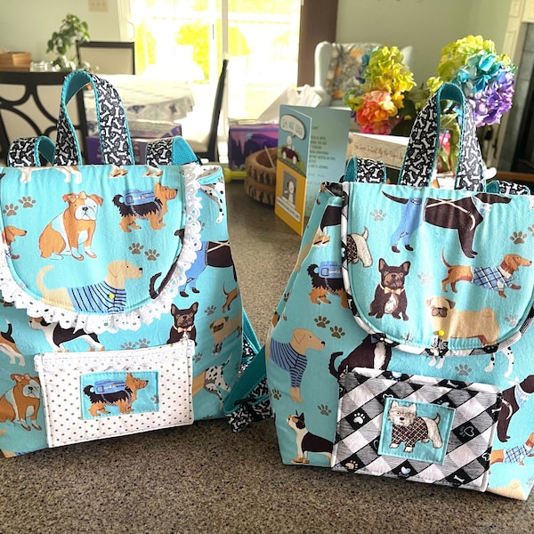 Kids Backpack Sewing Pattern PDF | PDF Kindergarten Preschool Bag ...