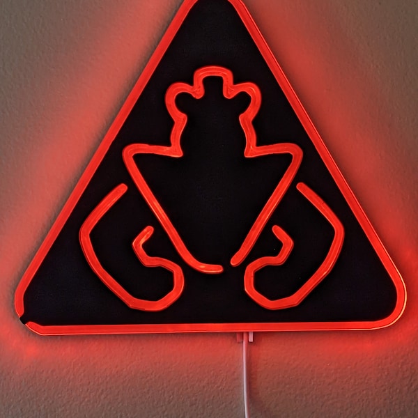 FNAF Security Breach Warning Sign , Neon Like , LED , Light , Wall ...