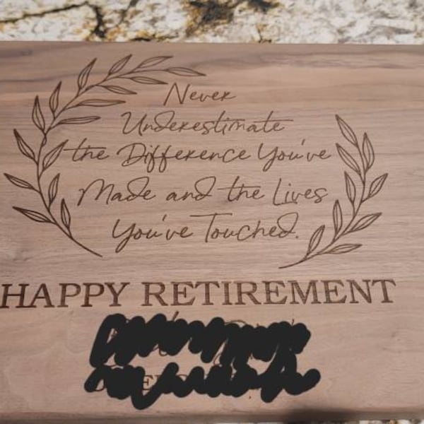 Happy Retirement Cutting Board, Retirement Cutting Boards, Retirement ...