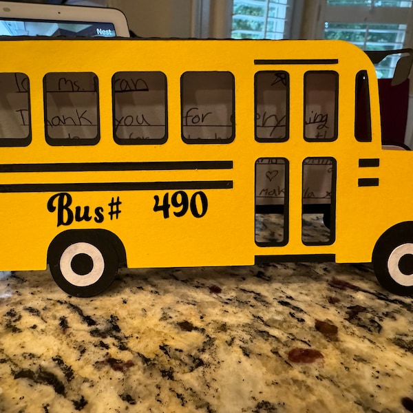 School Bus Card Svg, Teacher Card Svg, School Bus Driver Card Svg, Cute ...
