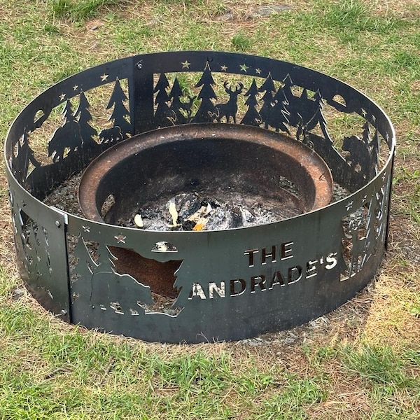 Northwoods Fire Pit Ring, 16" Tall, Heavy Duty, Great Gift for Nature ...