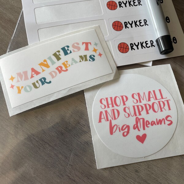 Kids Name Stickers and Iron on Labels, Daycare Name Labels, Preschool ...