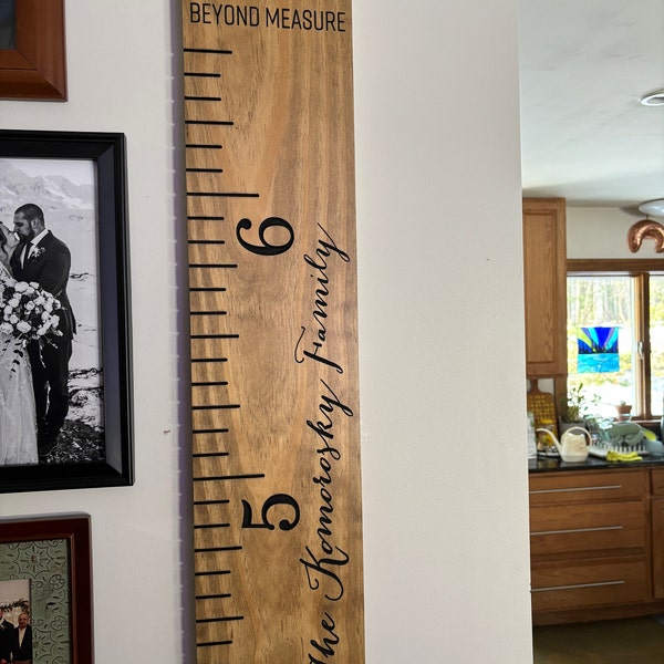 Loved Beyond Measure Growth Chart – Personalized Wooden Height Ruler ...