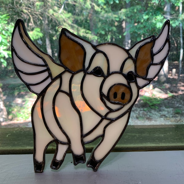 Flying Pig Stained Glass Pattern - Includes Printable Pages and Cricut ...