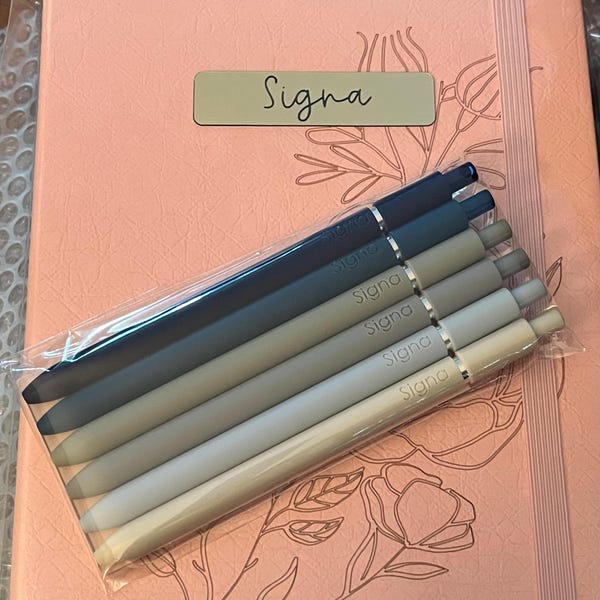 Custom Colored Ink Pens｜personalized Pens｜set of 5 Custom Engraved ...