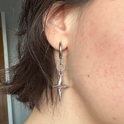 Skull Earrings Hypoallergenic Goth Grunge Punk Alt Chunky Star Y2k ...