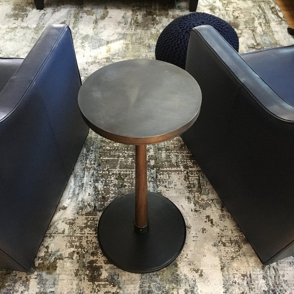 Round Table/zinc Table/metal Table/dining Table/bistro Table/coffee ...