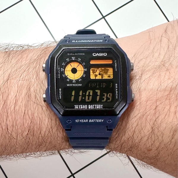 Stealth Black – Modified Watch Based on Casio AE-1200 – Hydromod ...