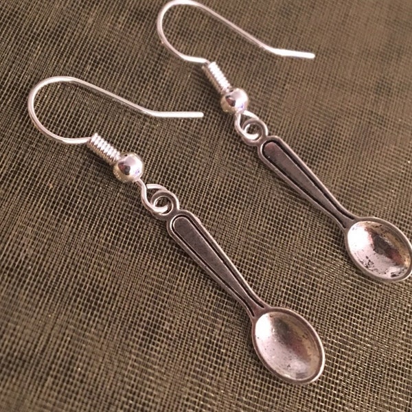 Spoon Earrings, Antique Silver Spoon Earrings, Sponie Gift, Funky ...