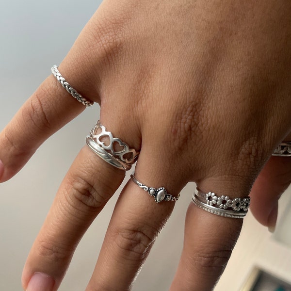 Heart Band Ring Love Heart Band Ring Love Heart Ring Heart Shape Band ...